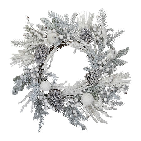 Click here for Northlight Flocked Berries And Pinecones Artificia... prices