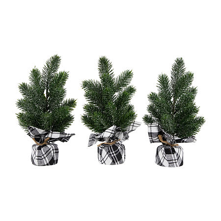 Click here for Northlight Mini Iced Pine - 10in - Set Of 3 1 Foot... prices