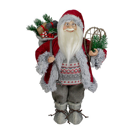 Click here for Northlight 18 Standing Santa With Snow Shoes And P... prices