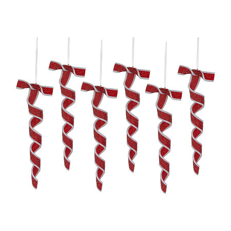 Click here for Northlight 9 6ct Frosted Candy Twist Christmas Orn... prices