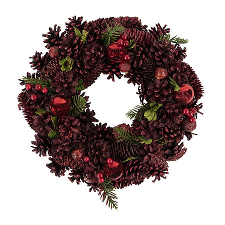Click here for Northlight Red Pinecone Berry And Ornament 13.5in... prices