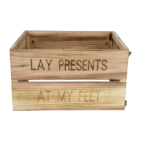 Click here for Northlight 18in Wood Crate Inlay Presents At My Fe... prices