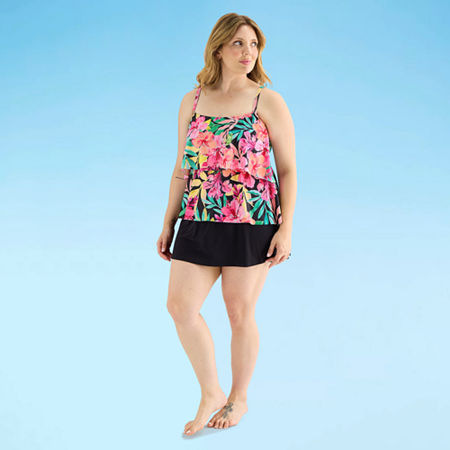 Click here for Sonnet Shores Womens Floral Plus Tankini Swimsuit... prices