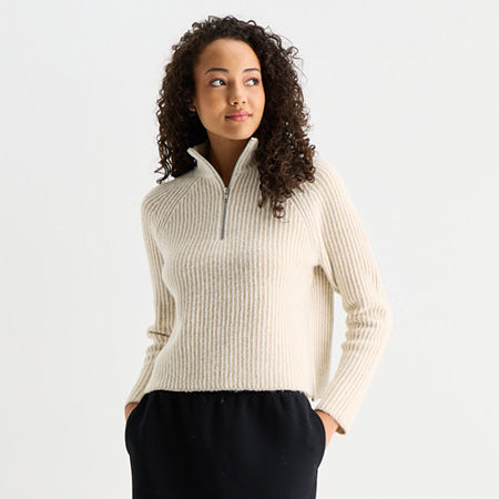 Click here for Stylus Womens Mock Neck Long Sleeve Pullover Sweat... prices