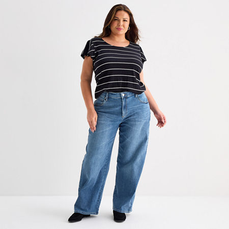 Click here for Liz Claiborne Plus Sara Womens High Rise Wide Leg... prices