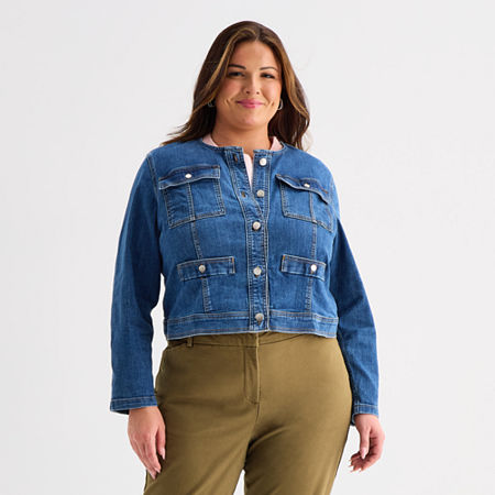Click here for Liz Claiborne Womens Plus Denim Lightweight Jacket... prices