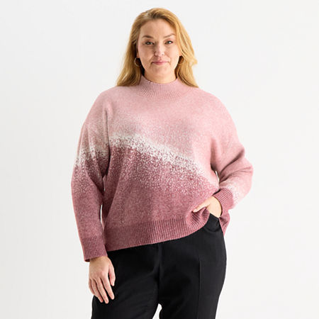Click here for Liz Claiborne Plus Womens Mock Neck Long Sleeve Pu... prices