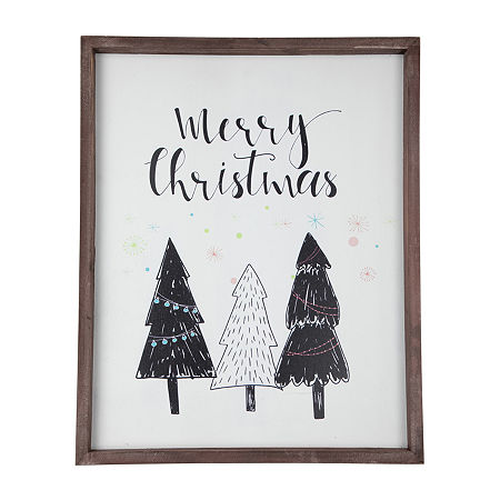 Click here for Northlight 20 Merry With Trees Wall Sign  One Size... prices