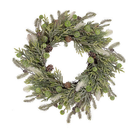 Click here for Northlight With Frosted Foliage And Pine Cones - 2... prices