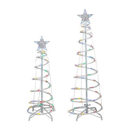 Click here for Northlight Led Lighted Spiral Cone Trees - Multico... prices