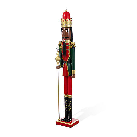 Glitzhome 42 Wooden Christmas African King Nutcracker - Multi