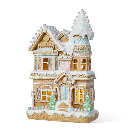 Glitzhome 11.75 Resin Christmas Macaron Village - Multi