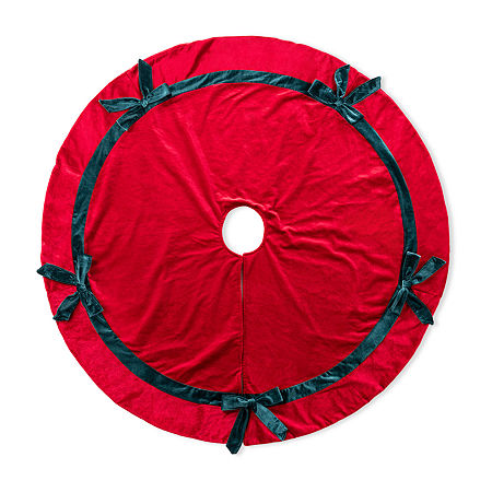 Glitzhome 48 Christmas Tree Skirt with Bows - Multi