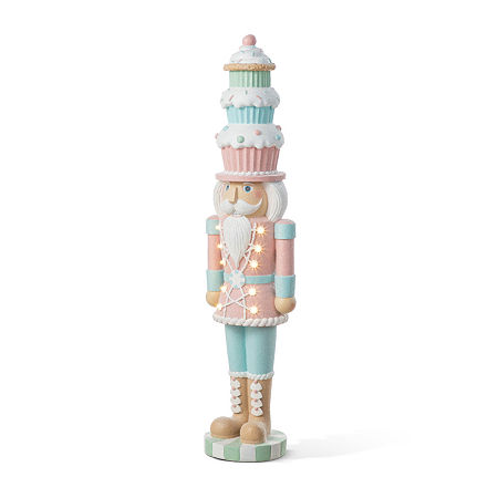 Click here for Glitzhome 28H Lighted Macaron Pink And Blue Resin... prices