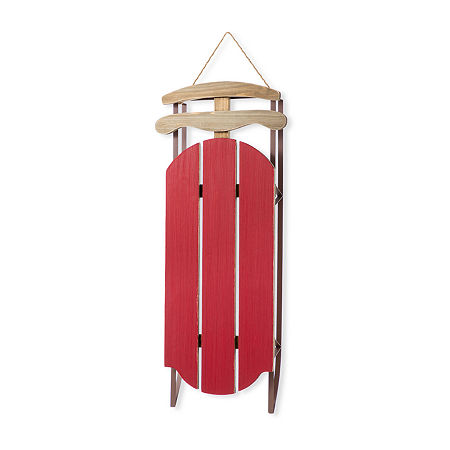 Click here for Glitzhome 35H Wooden Red Christmas Christmas Porch... prices