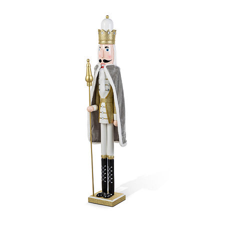 Glitzhome 42 Wooden Christmas King Nutcracker - Multi