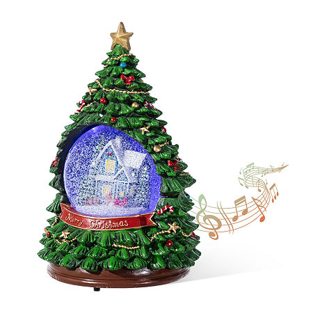 Click here for Glitzhome Christmas Resin Lighted Musical Snowflak... prices