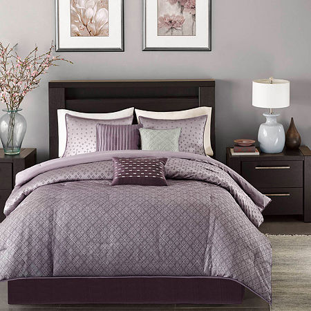 Madison Park Biloxi Jacquard Geometric 7 Pc. Comforter Sets