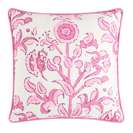 Click here for Delilah Square Throw Pillow  One Size  Pink prices