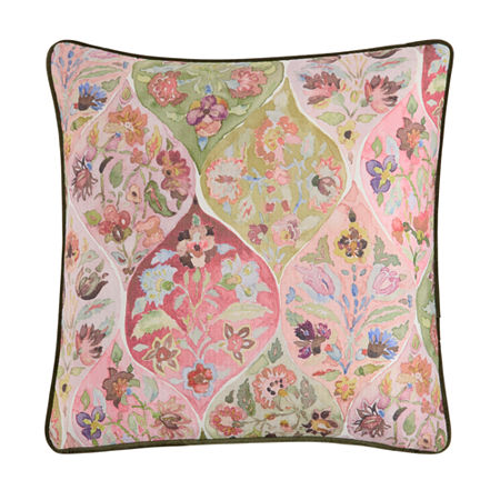 Click here for Abby Square Throw Pillow  One Size  Green prices