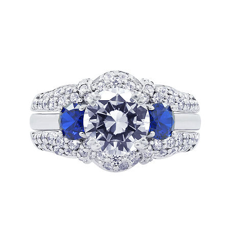 Click here for DiamonArt Womens Cubic Zirconia & Simulated Blue S... prices