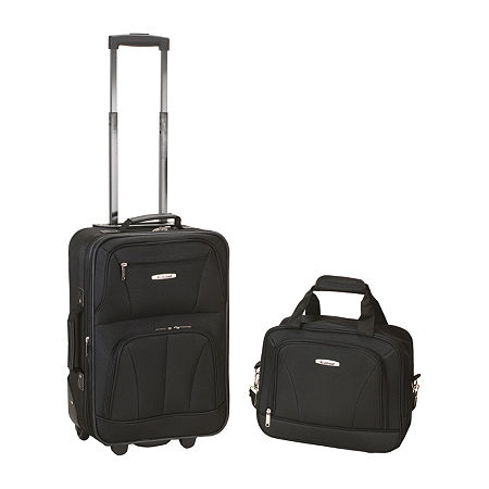 Rockland 2-Pc. Pattern Softside Luggage Set - Black