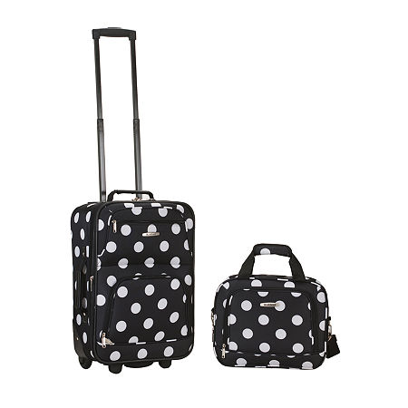 Rockland 2-Pc. Pattern Softside Luggage Set - Polka Dot