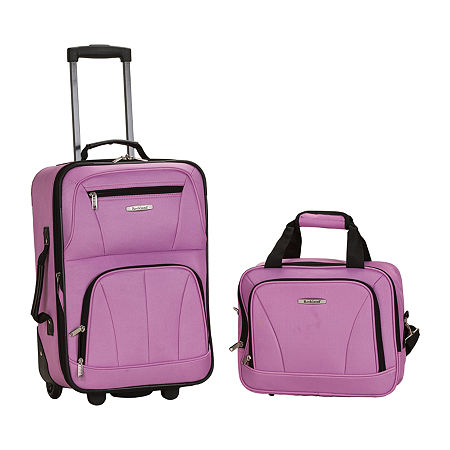 Click here for Rockland 2-Pc. Pattern Softside Luggage Set - Pink prices