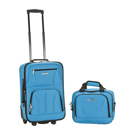 Rockland 2-Pc. Pattern Softside Luggage Set - Turquoise