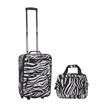 Rockland 2-Pc. Pattern Softside Luggage Set - Zebra