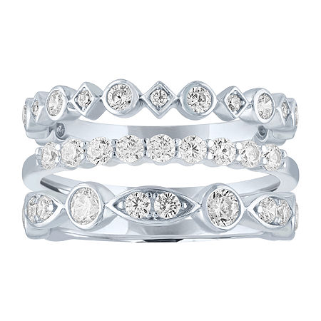 Click here for DiamonArt Womens White Cubic Zirconia Sterling Sil... prices