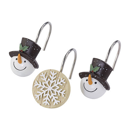 Avanti Friends Gather Holiday 12-Pc. Shower Curtain Hooks - Multi