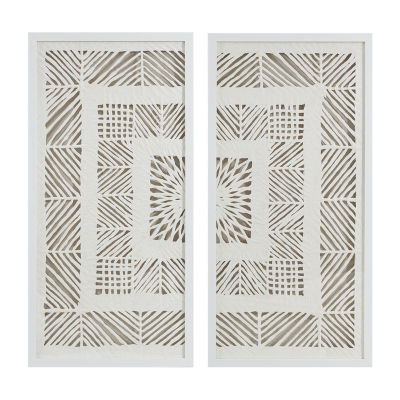 Madison Park Tala Rice Paper Panel Shadowbox 2-pc. Framed Wall Art Set ...