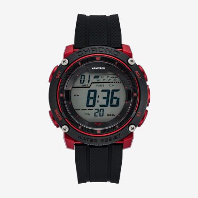 Armitron Mens Multi-Function Black Strap Watch 40/8482rbk, Color: Black ...