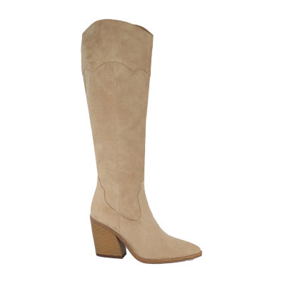 Yoki Womens Muriel Stacked Heel Cowboy Boots - JCPenney