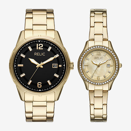 Click here for Relic By Fossil Unisex Adult Gold Tone Stainless S... prices