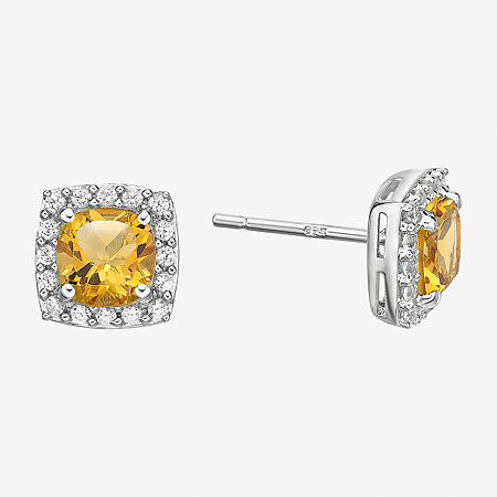 Click here for Genuine Yellow Citrine Sterling Silver Stud Earrin... prices