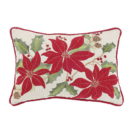 Click here for Lenox Vintage Poinsettia Rectangular Throw Pillow... prices