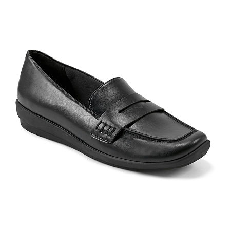 Easy Spirit Womens Aerilyn Slip-On Penny Loafers - Black