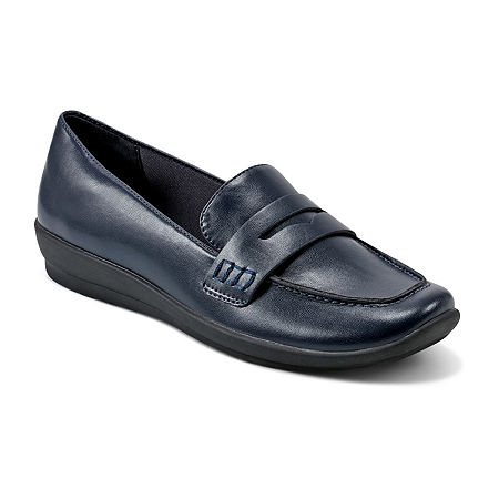 Easy Spirit Womens Aerilyn Slip-On Penny Loafers - Navy