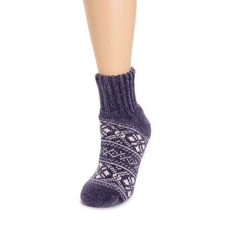 Click here for Muk Luks Chenille Cabin Womens 1 Pair Slipper Sock... prices