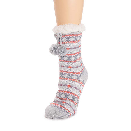 Click here for Muk Luks Cabin Womens 1 Pair Slipper Socks  Small-... prices