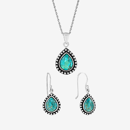 Click here for Womens Blue Turquoise Sterling Silver 2-pc. Jewelr... prices