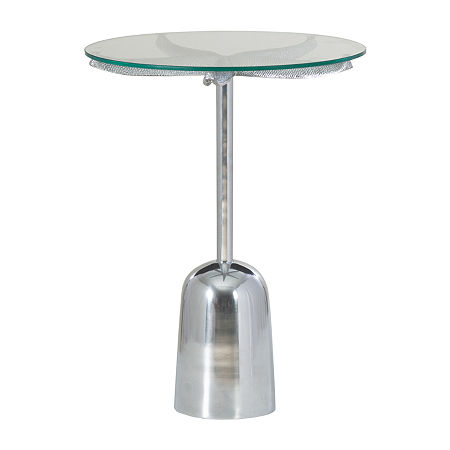 Click here for Sibley Glass End Table Side Table  One Size  Silve... prices