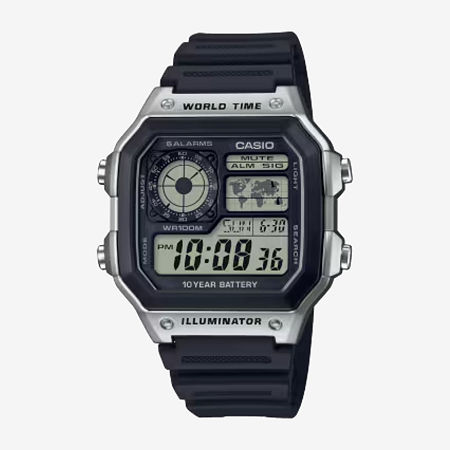 Click here for Casio Mens Digital Black Strap Watch Ae1200wh1cos... prices