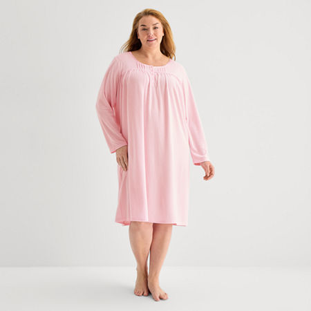 Click here for Adonna Womens Round Neck Long Sleeve Plus Nightgow... prices