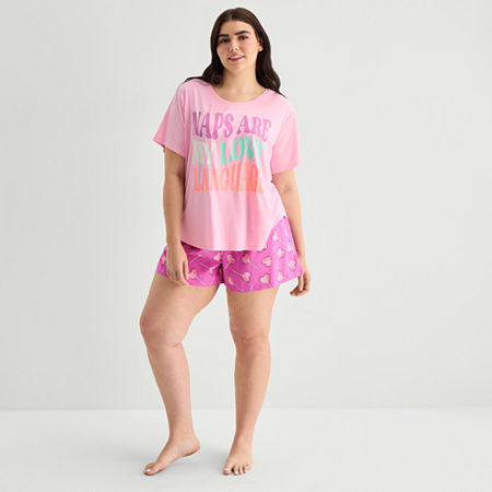 Click here for Sleep Chic Womens Crew Neck Short Sleeve Plus Paja... prices