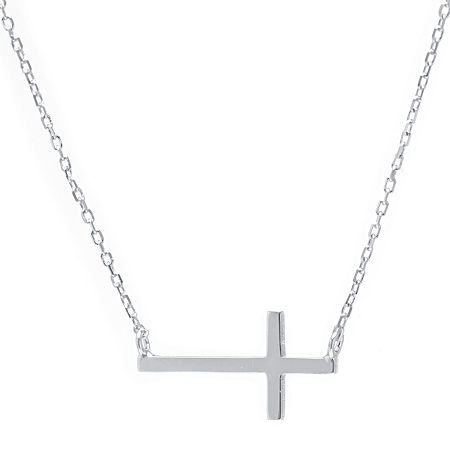 Click here for Silver Treasures Womens Sterling Silver Cross 16 I... prices