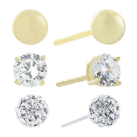 Click here for Silver Treasures Womens Cubic Zirconia 14K Gold Ov... prices