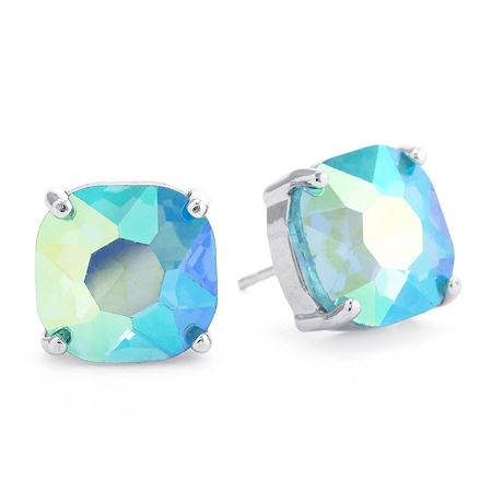 Click here for Sparkle Allure Blue Crystal 12mm Square Stud Earri... prices